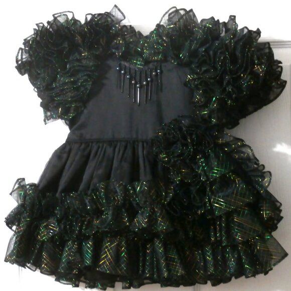 Pazazz | Dresses | Pazazz Vintage 98s Girls 3t Black Pageant Dress Silk ...